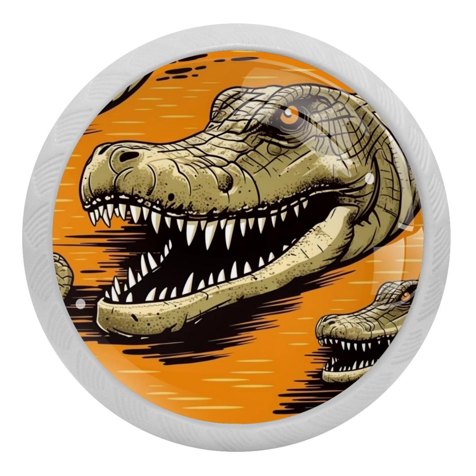 Crocodile Fluorescent Drawer Pulls: Round 4-Pack - Glow-in-the-Dark ...