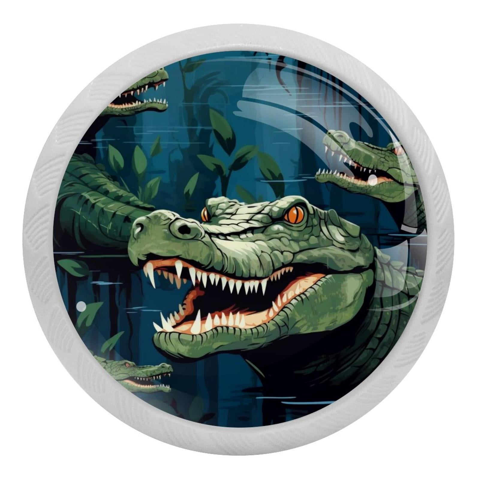 Crocodile Fluorescent Drawer Pulls: Round 4-Pack - Glow-in-the-Dark ...