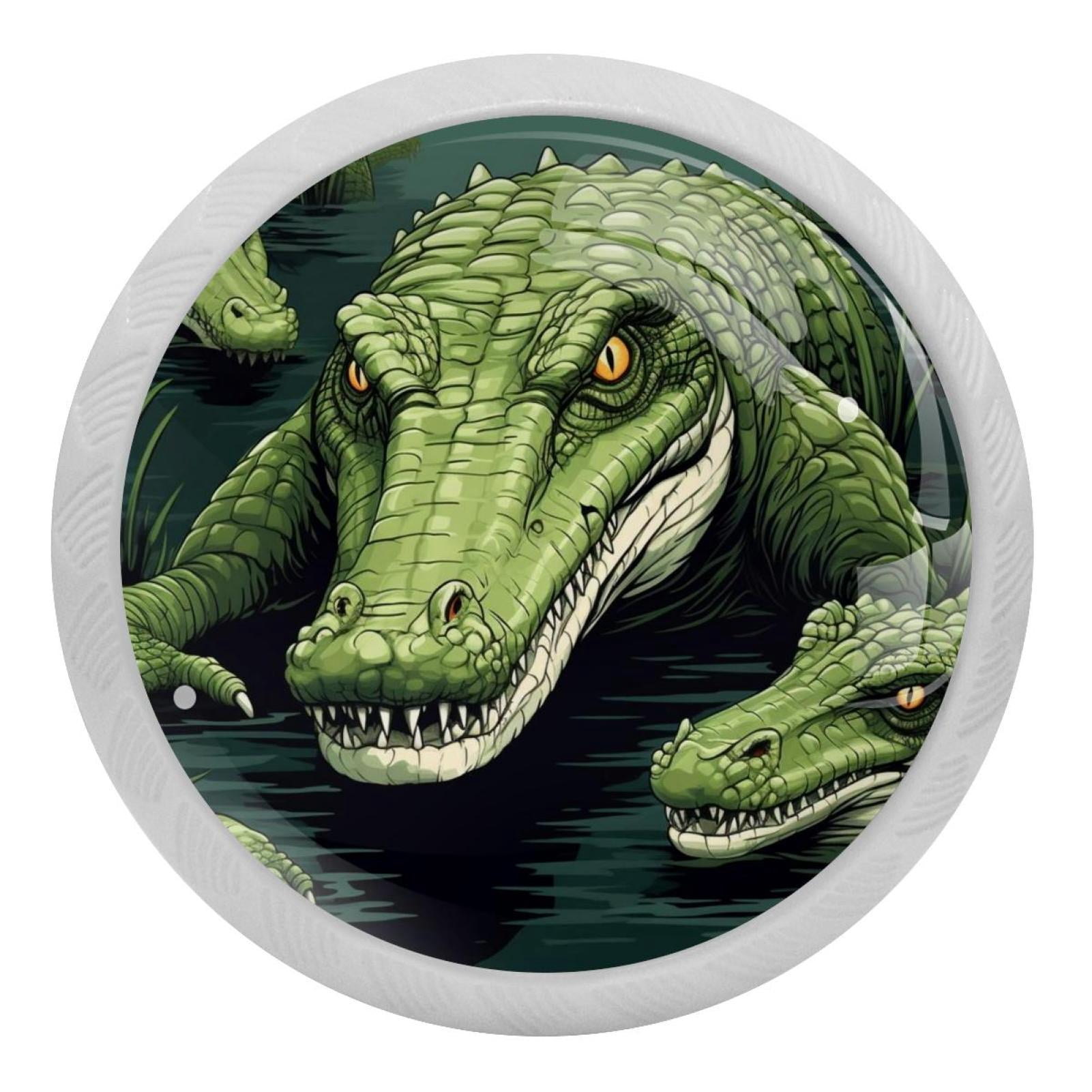 Crocodile Fluorescent Drawer Pulls: Round 4-Pack Glow-in-the-Dark Knobs ...