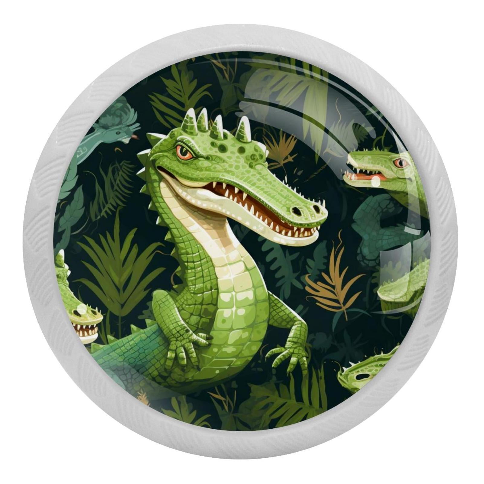 Crocodile Fluorescent Drawer Pulls: Round 4-Pack Glow-in-the-Dark Knobs ...