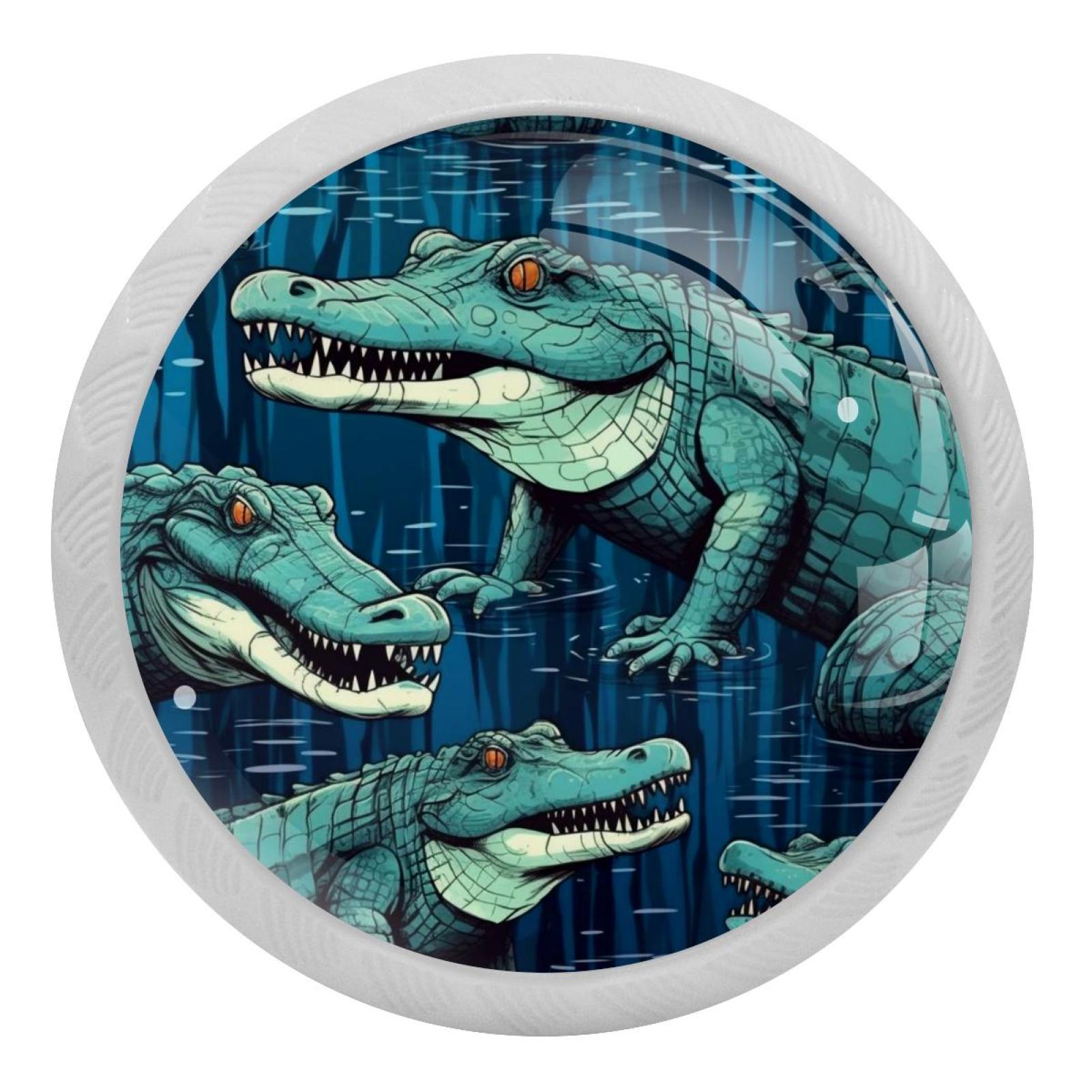 Crocodile Fluorescent Drawer Pulls: Round 4-Pack, Glow-in-the-Dark ...