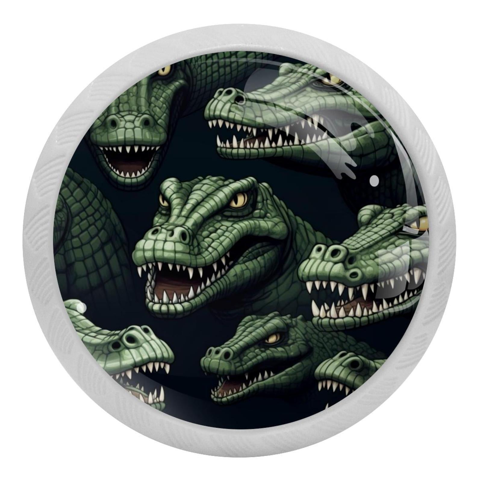 Crocodile Fluorescent Drawer Pulls - Round 4-Pack Glow-in-the-Dark ...