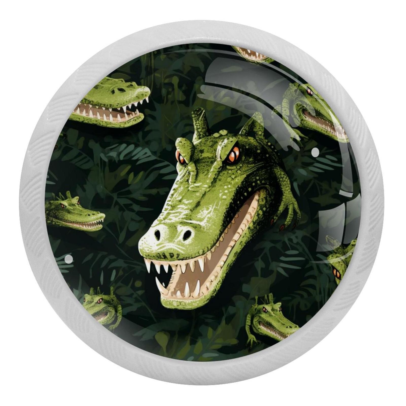 Crocodile Fluorescent Drawer Pulls with Screws: Round 4-Pack Glow-in ...
