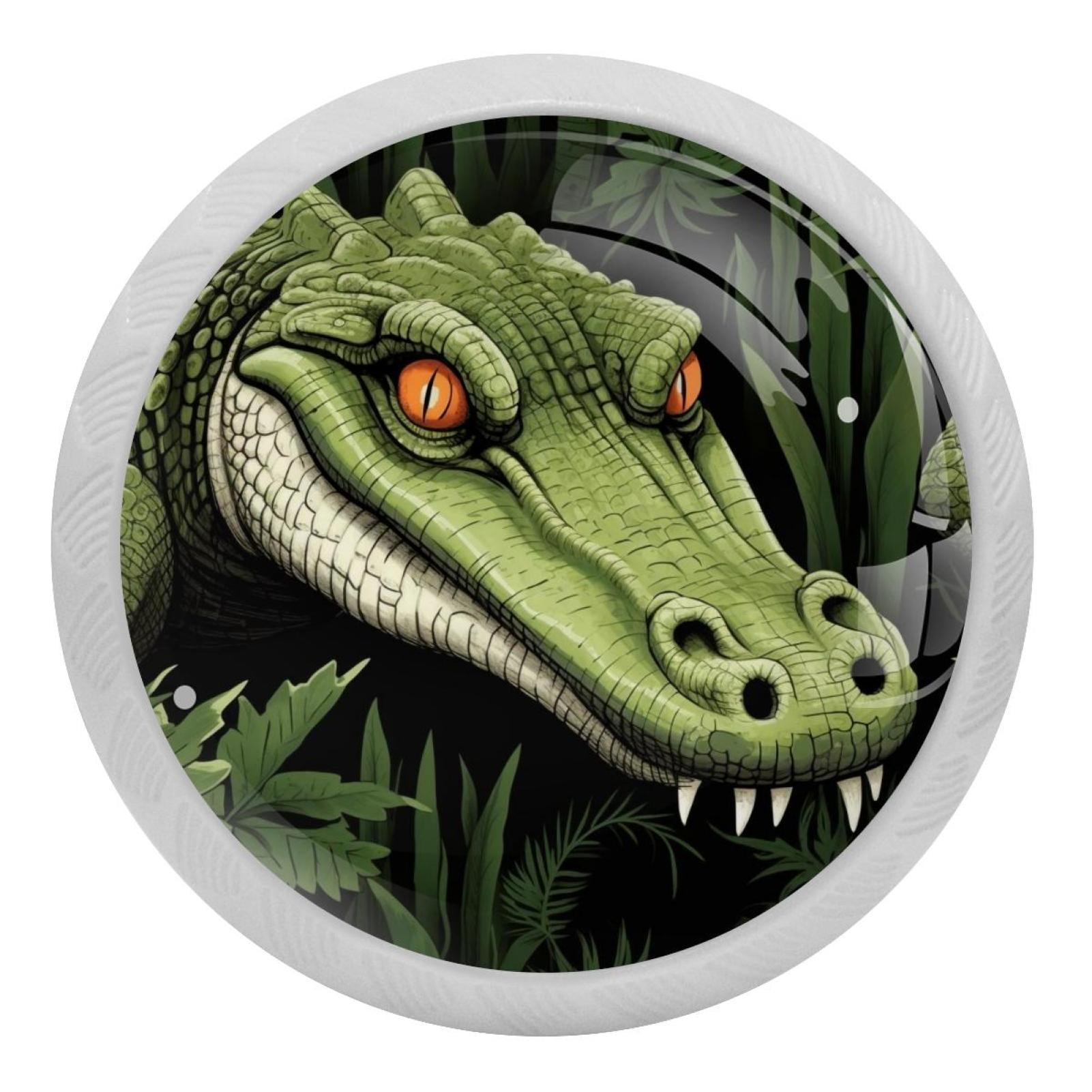 Crocodile Fluorescent Drawer Pulls with Screws: Round 4-Pack Glow-in ...