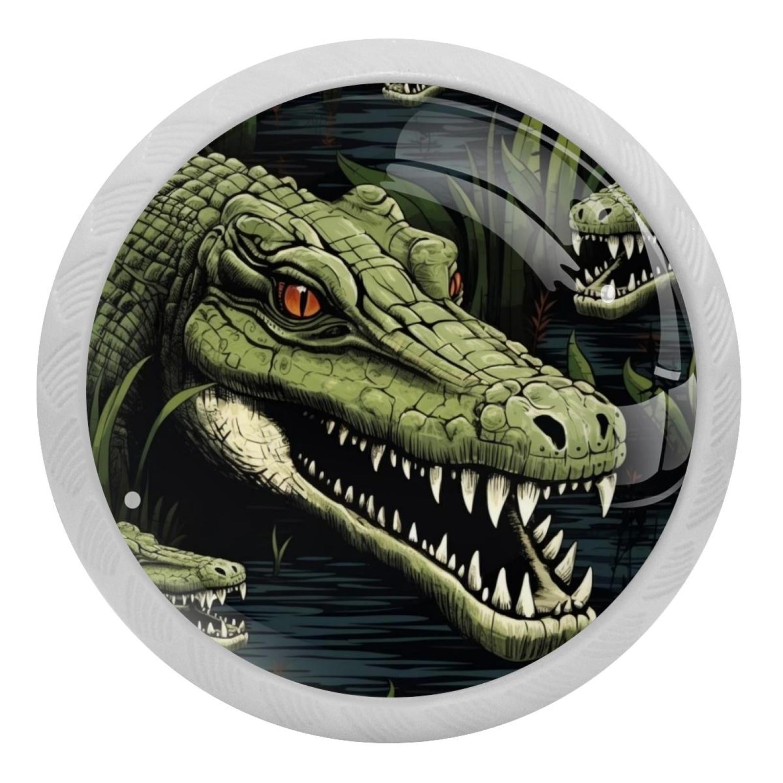 Crocodile Fluorescent Drawer Pulls with Screws: Round 4-Pack, Glow-in ...