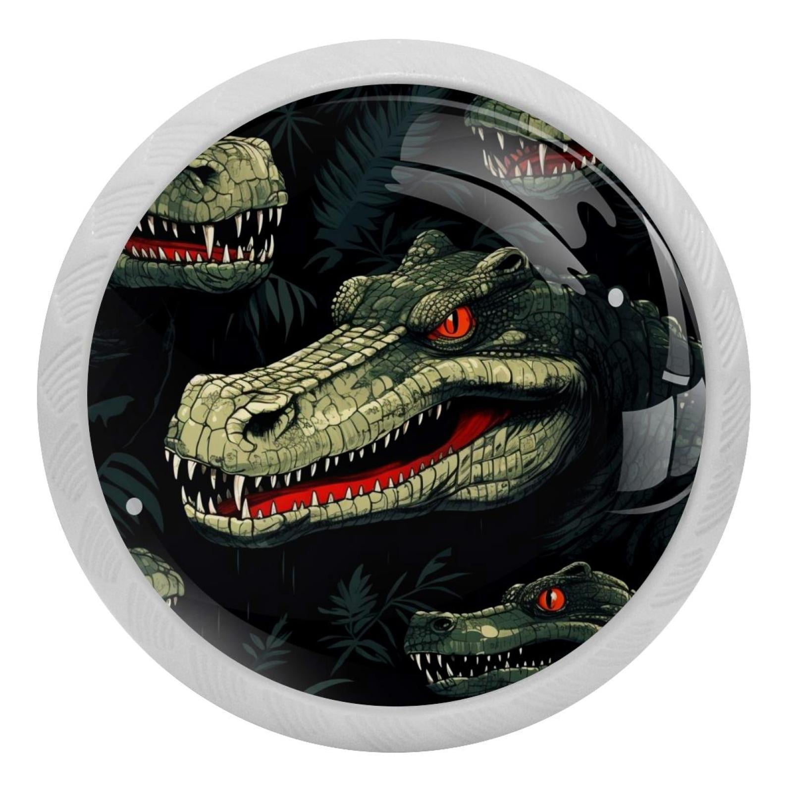 Crocodile Fluorescent Drawer Pulls with Screws – Round 4-Pack, Glow-in ...
