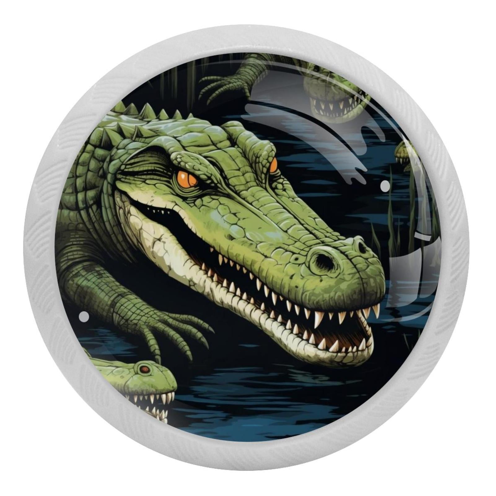 Crocodile Fluorescent Drawer Pulls with Screws: Round 4-Pack, Glow-in ...