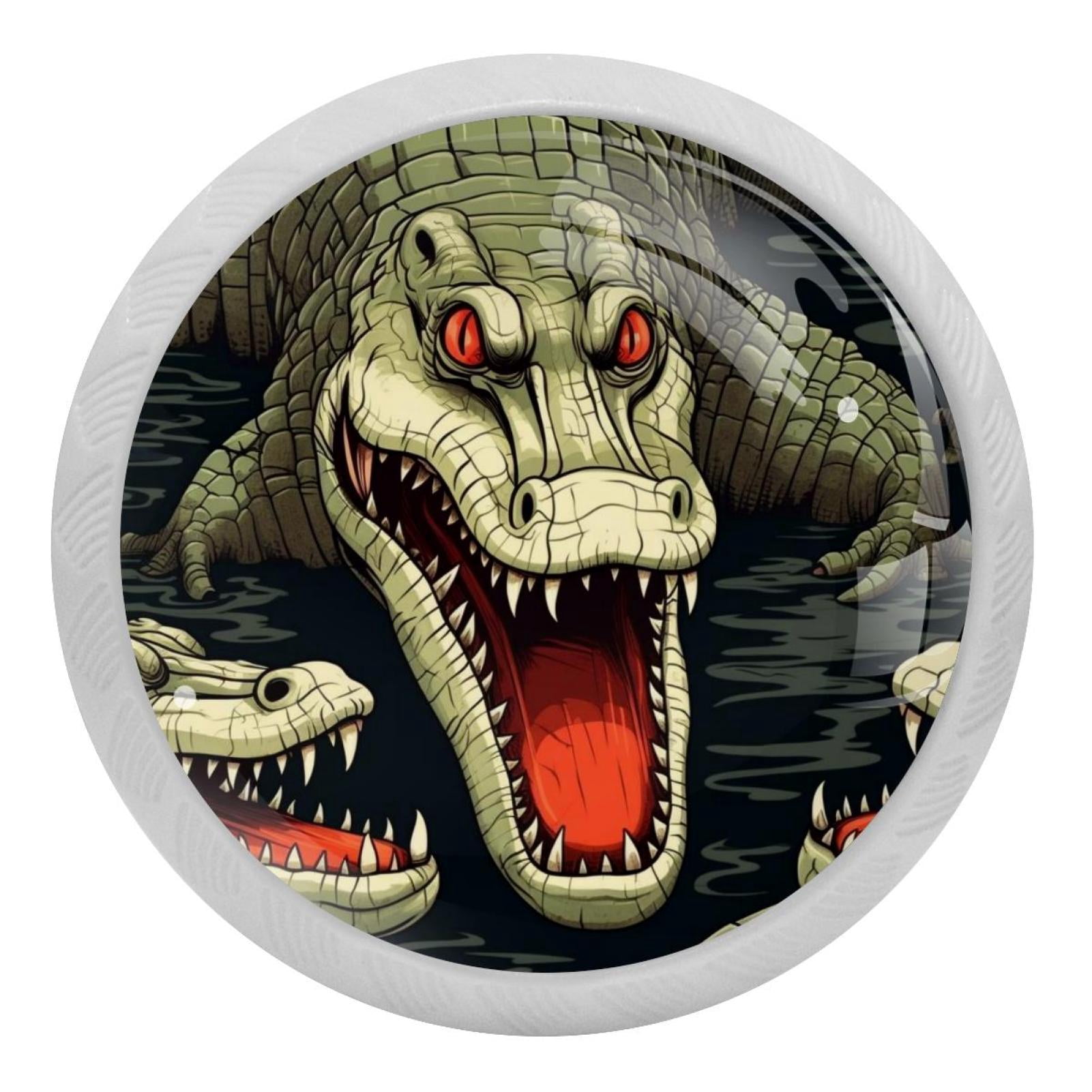 Crocodile Fluorescent Drawer Pulls with Screws: Round 4-Pack, Glow-in ...