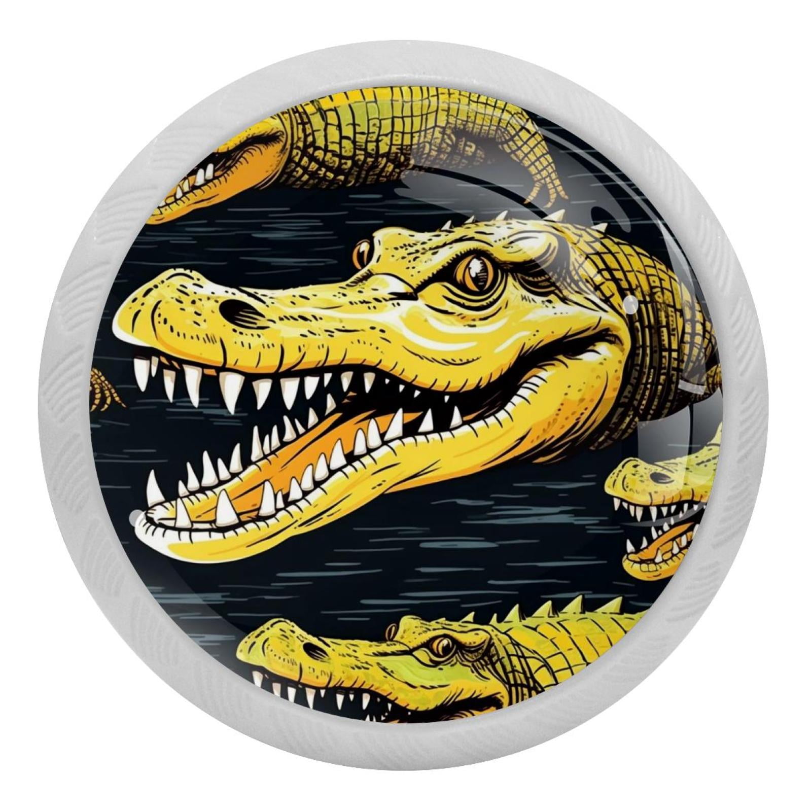 Crocodile Fluorescent Drawer Pulls with Screws, Round 4-Pack, Glow-in ...