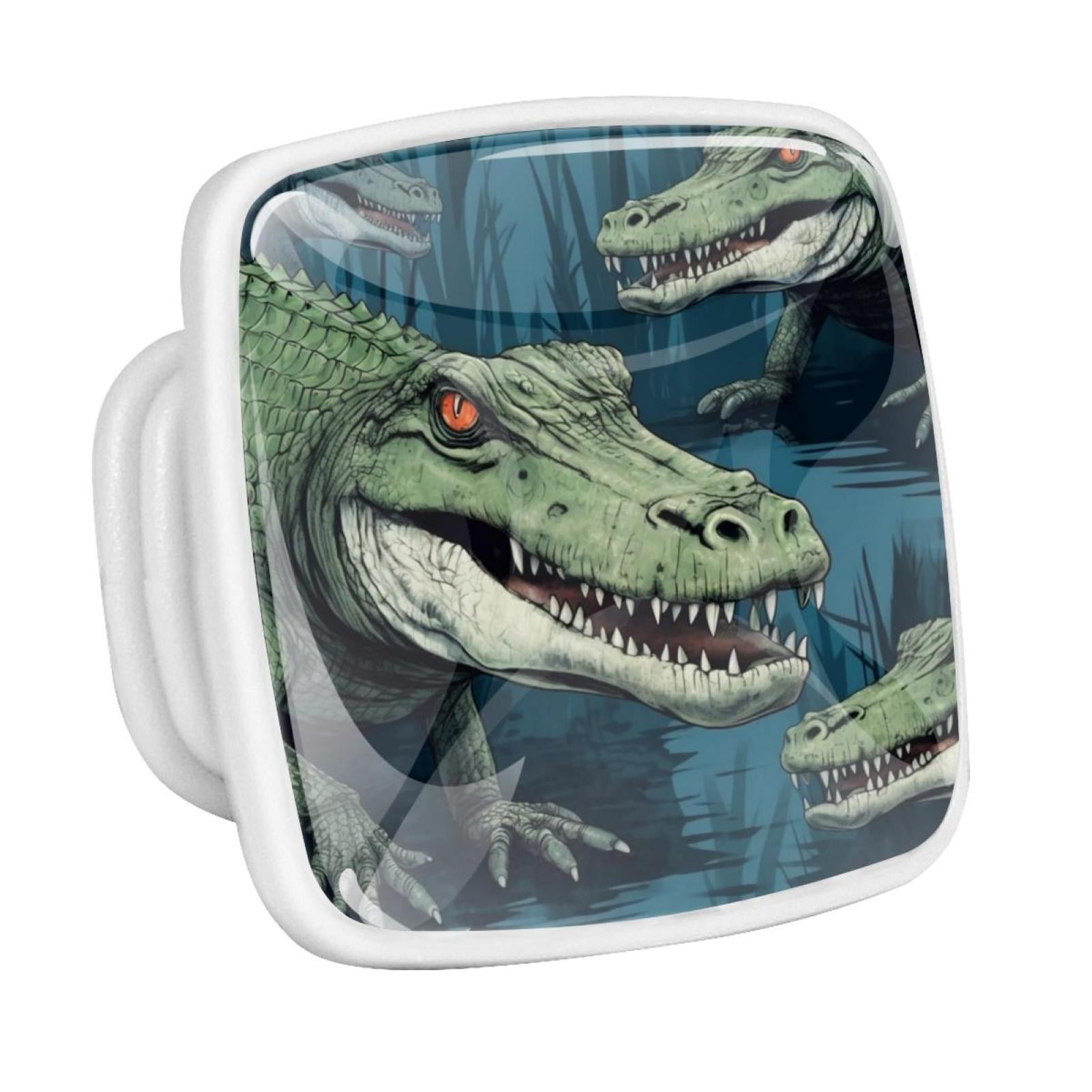Crocodile Fluorescent Drawer Pulls with Screws Square 4-Pack Glow Dark ...