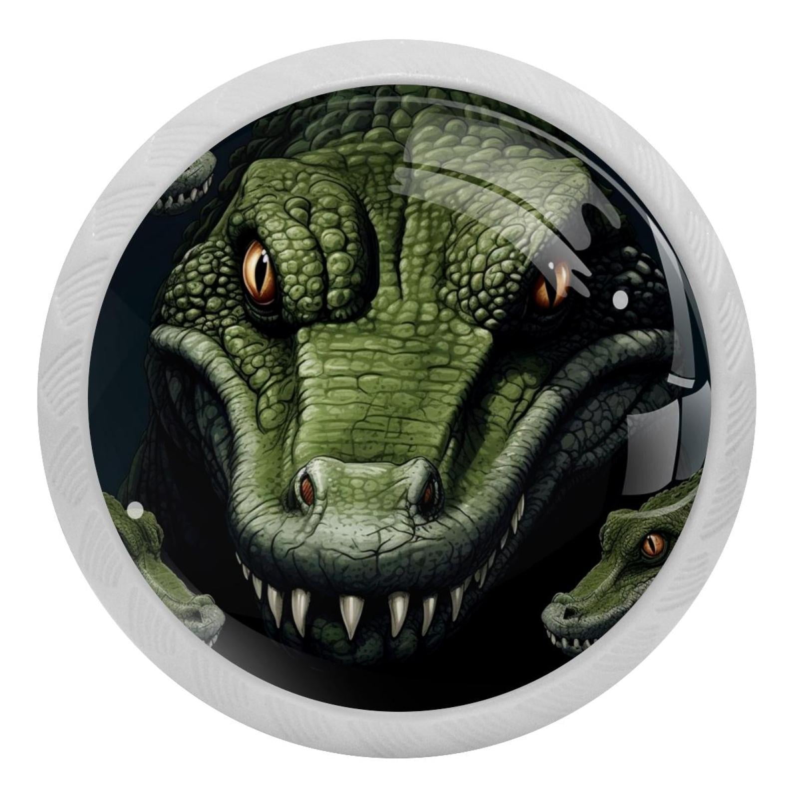 Crocodile Fluorescent Drawer Pulls with Screws, Round 4-Pack, Glow-in ...