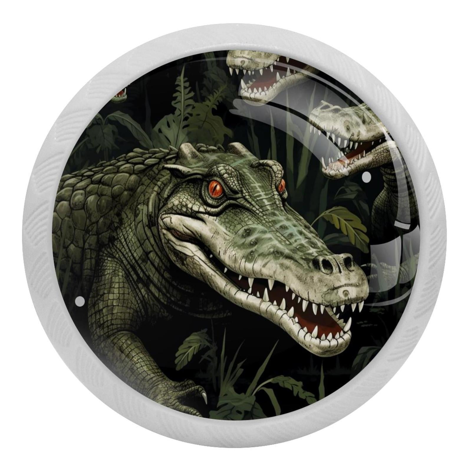 Crocodile Fluorescent Drawer Pulls with Screws, Round 4-Pack, Glow-in ...
