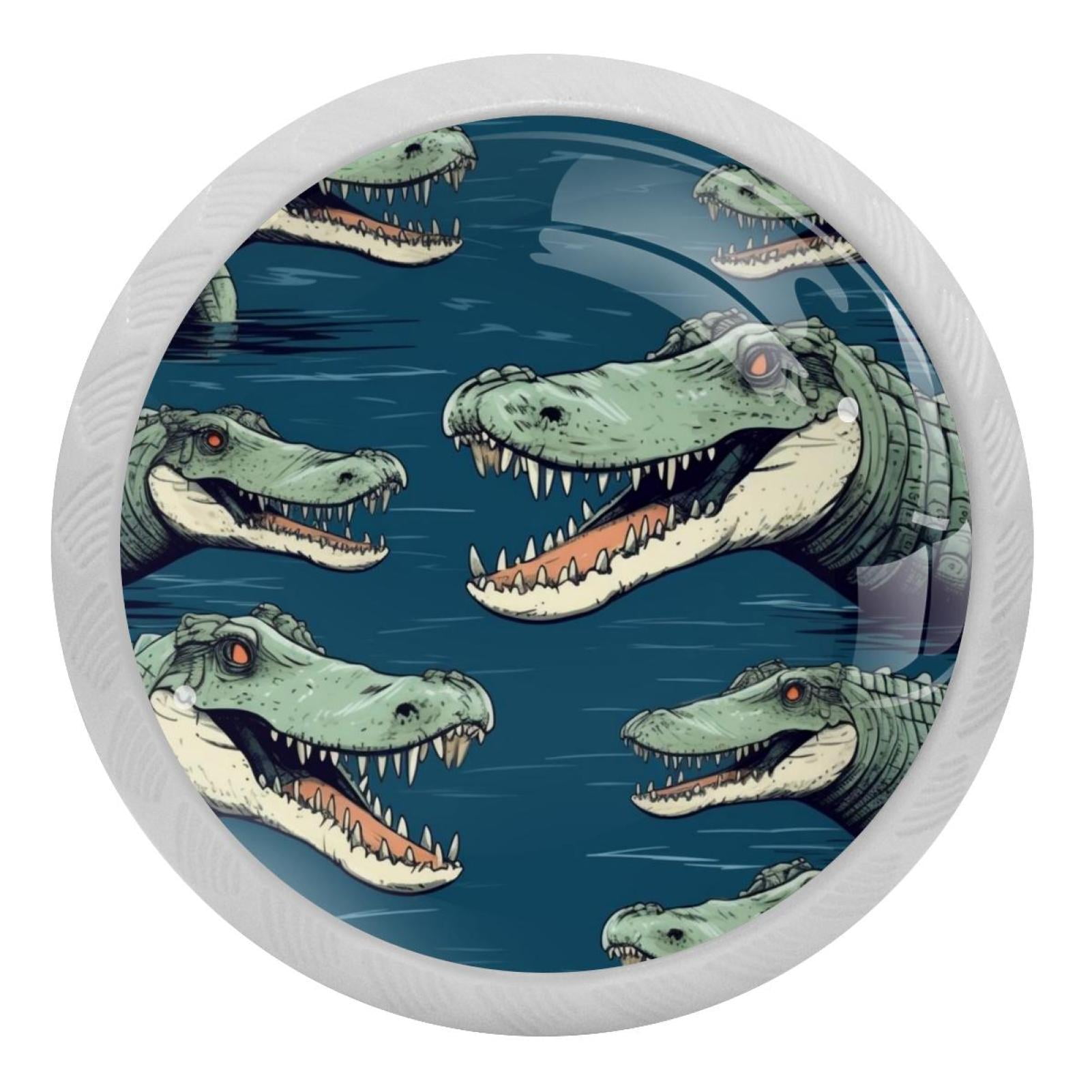 Crocodile Fluorescent Drawer Pulls with Screws: Round 4-Pack, Glow-in ...