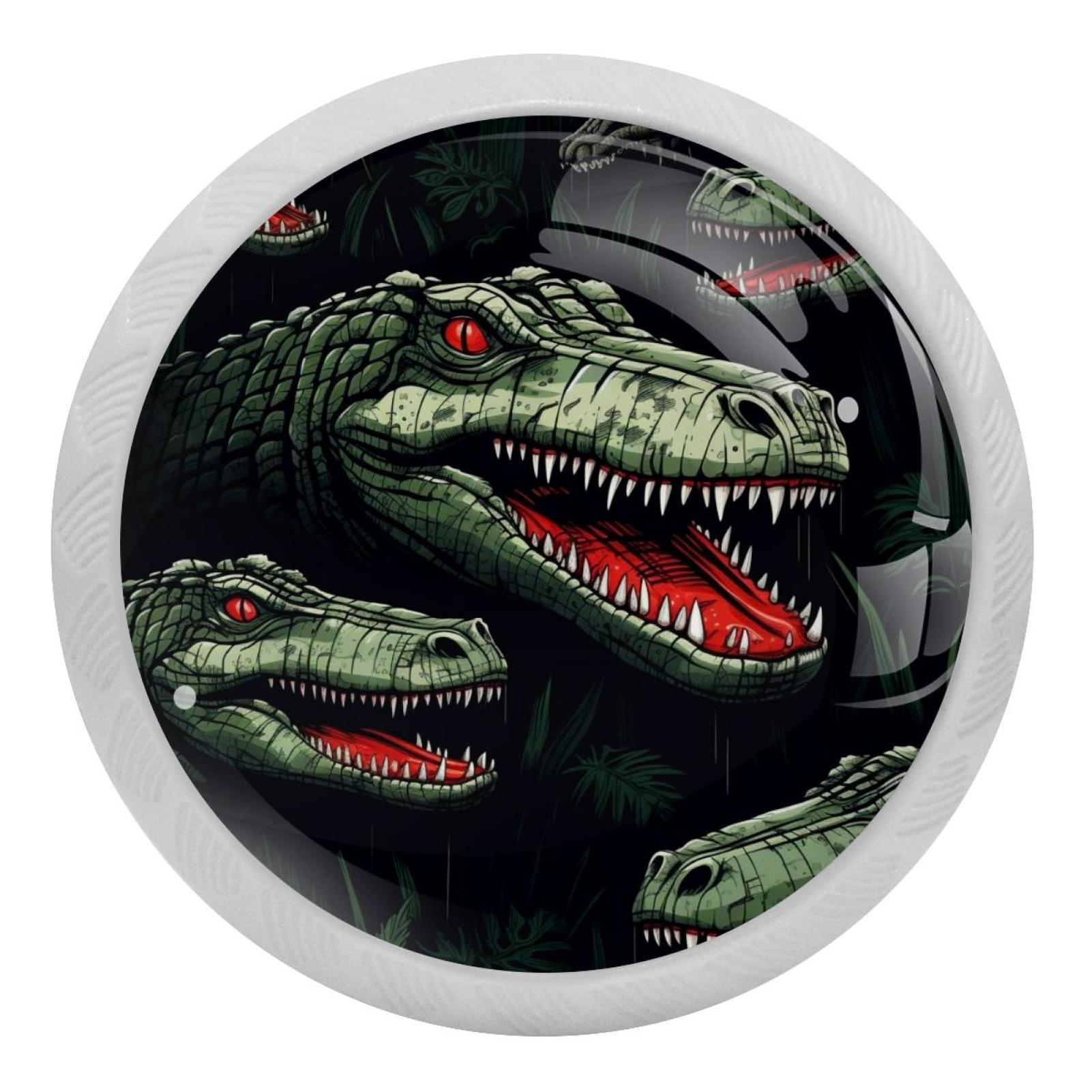 Crocodile Fluorescent Drawer Pulls with Screws: Round 4-Pack - Glow-in ...