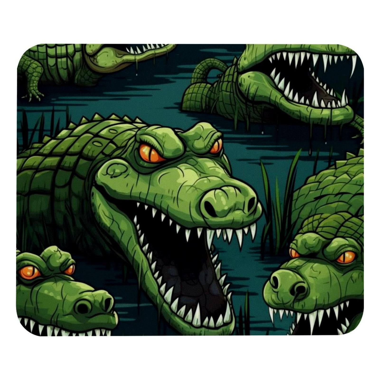 Crocodile Gaming Mouse Pad Desk Mat, Square 8.3x9.8 Inch Non-Slip ...