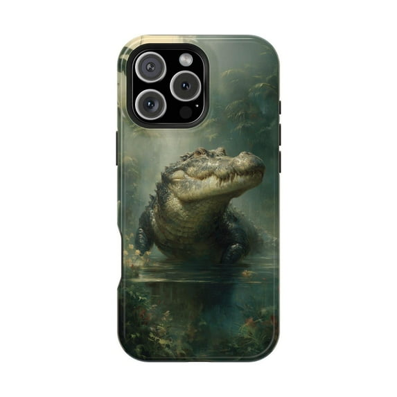 Crocodile King Wetlands Wildlife Jungle Animal Nature Art Phone Case ...