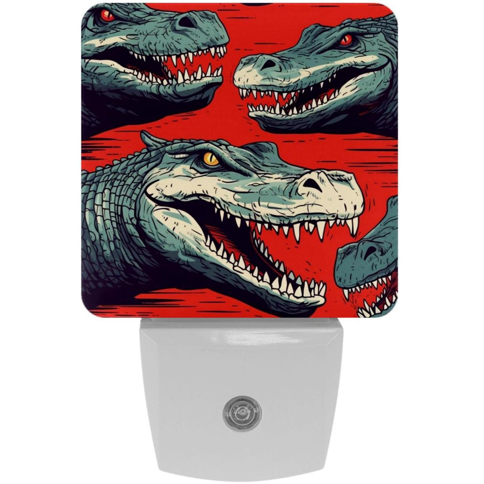 Crocodile LED Square Night Lights - Energy Efficient Bedside Lamp with ...