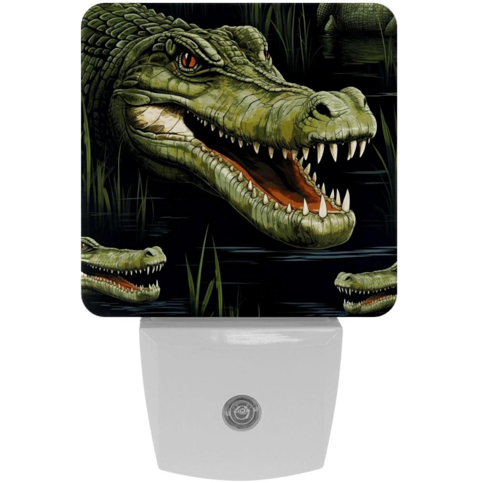 Crocodile LED Square Night Lights - Energy Efficient Bedside Lamp with ...