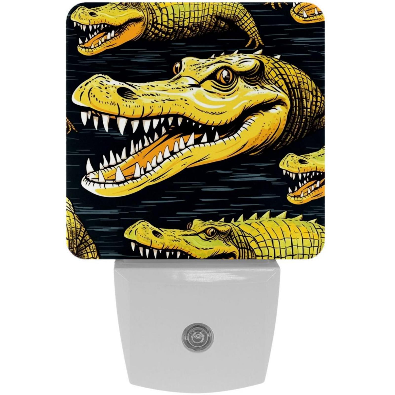 Crocodile LED Square Night Lights - Modern Design, Soft Glow, Energy ...