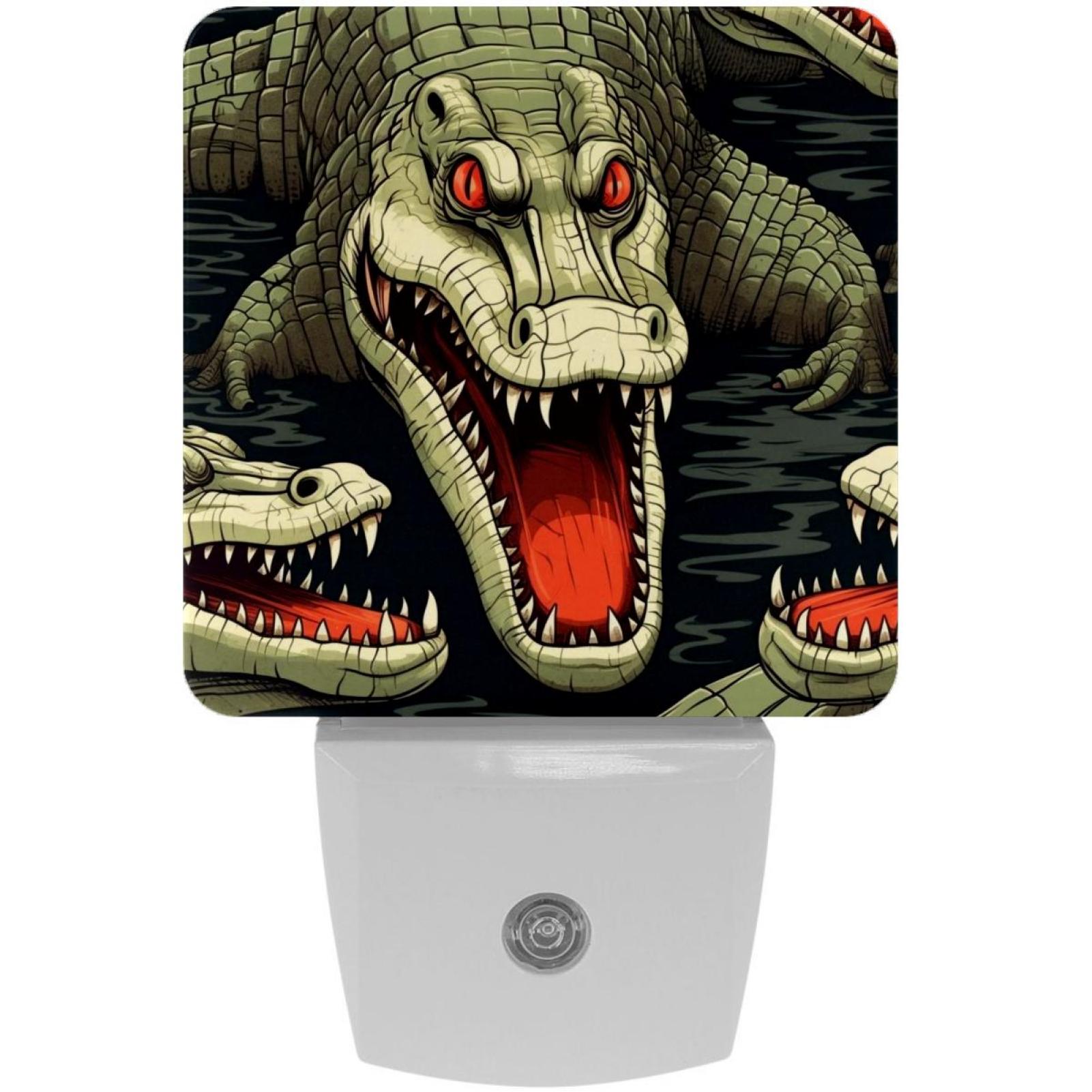 Crocodile LED Square Night Lights- Modern and Energy Efficient Bedside ...