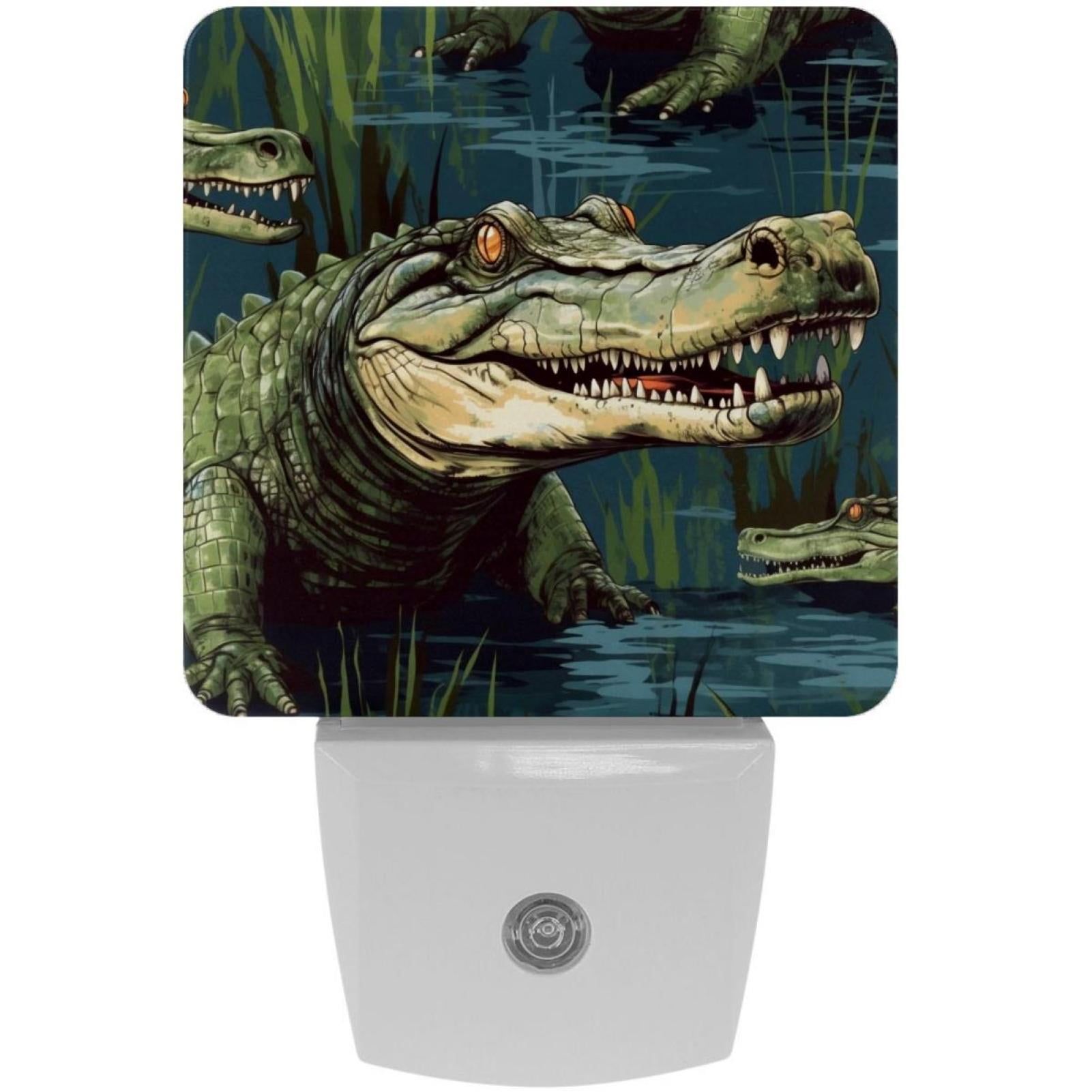 Crocodile LED Square Night Lights - Portable and Stylish for Bedroom ...
