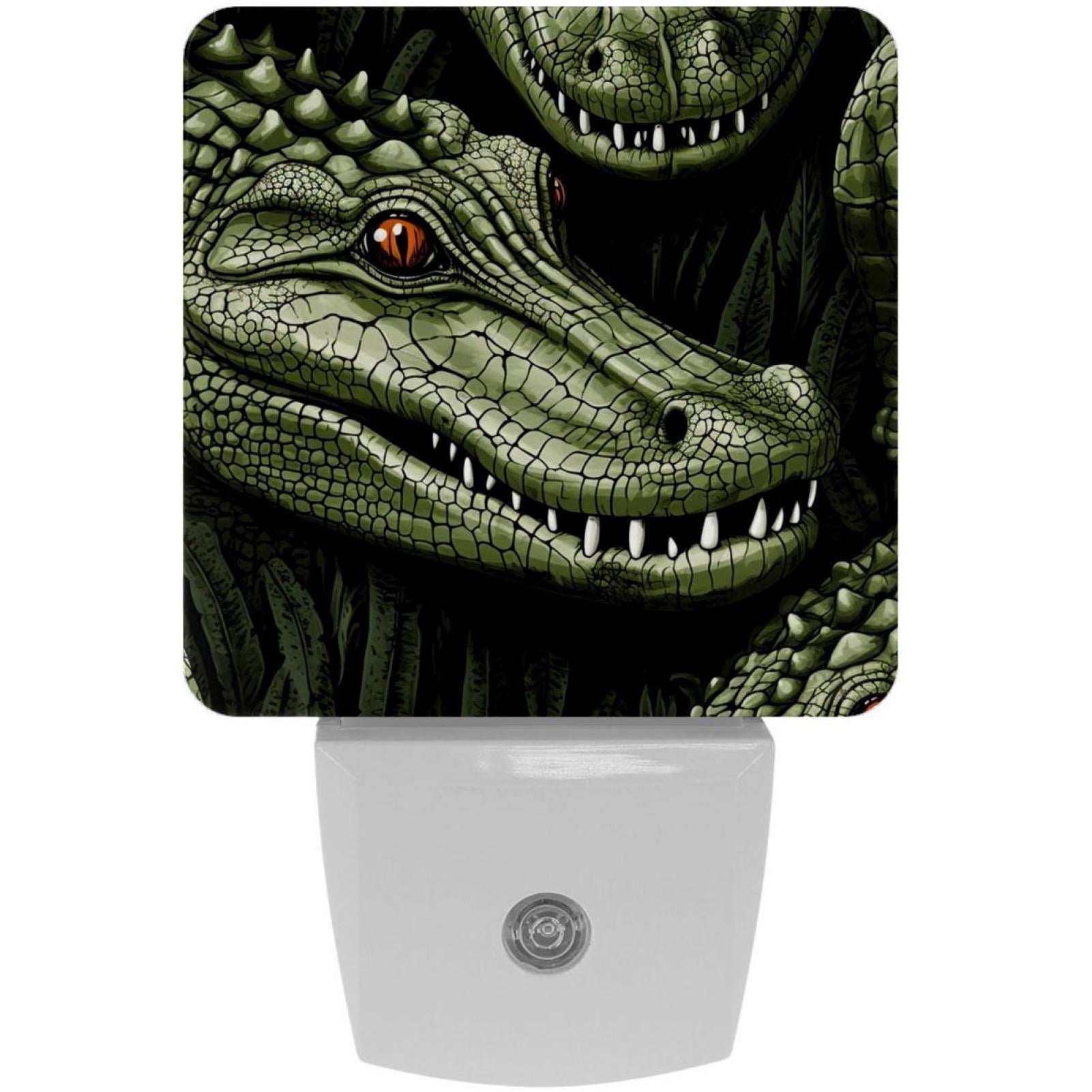 Crocodile LED Square Night Lights - Portable and Stylish for Bedroom ...