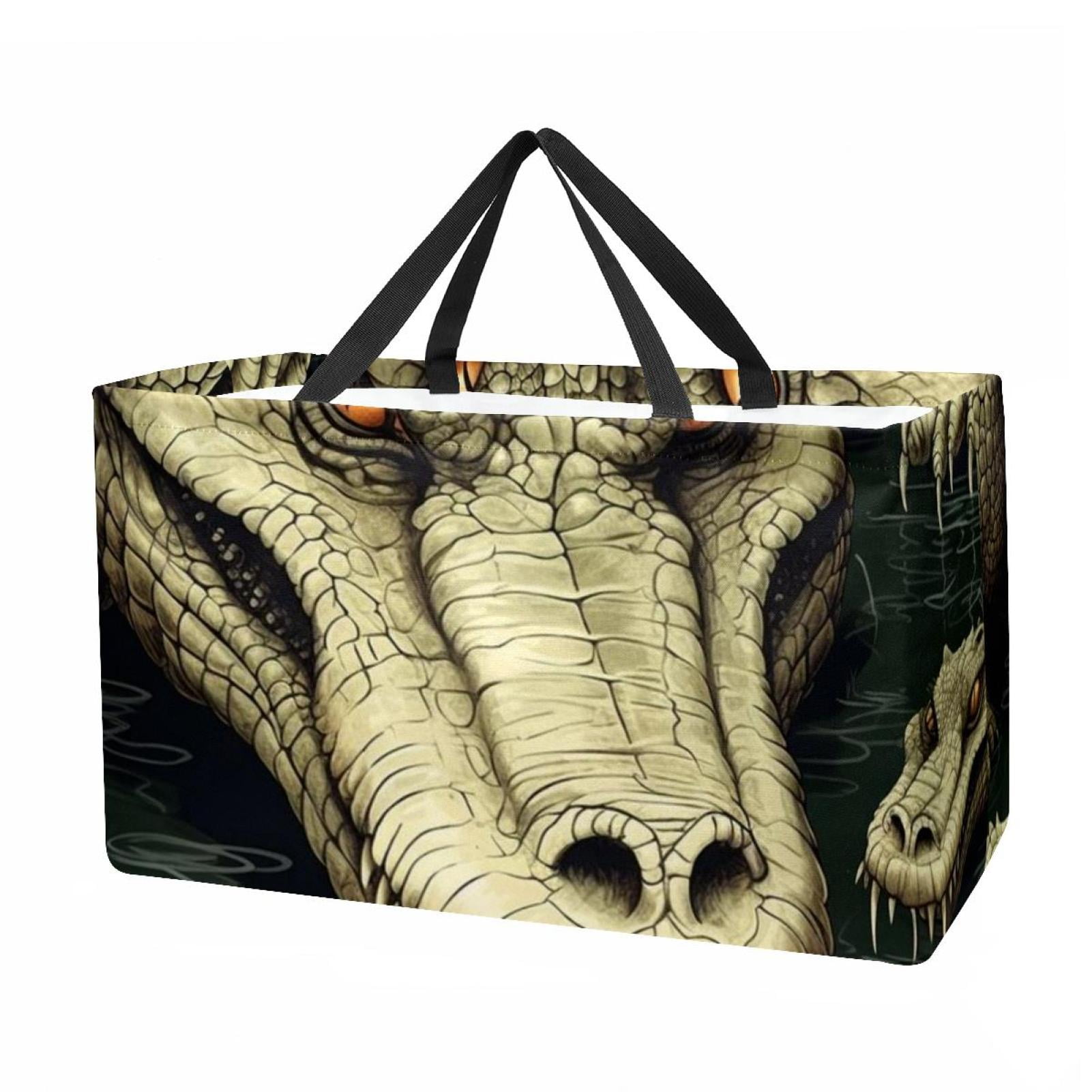 Crocodile Large Foldable Laundry Bag & Picnic Basket Combo - Oxford ...