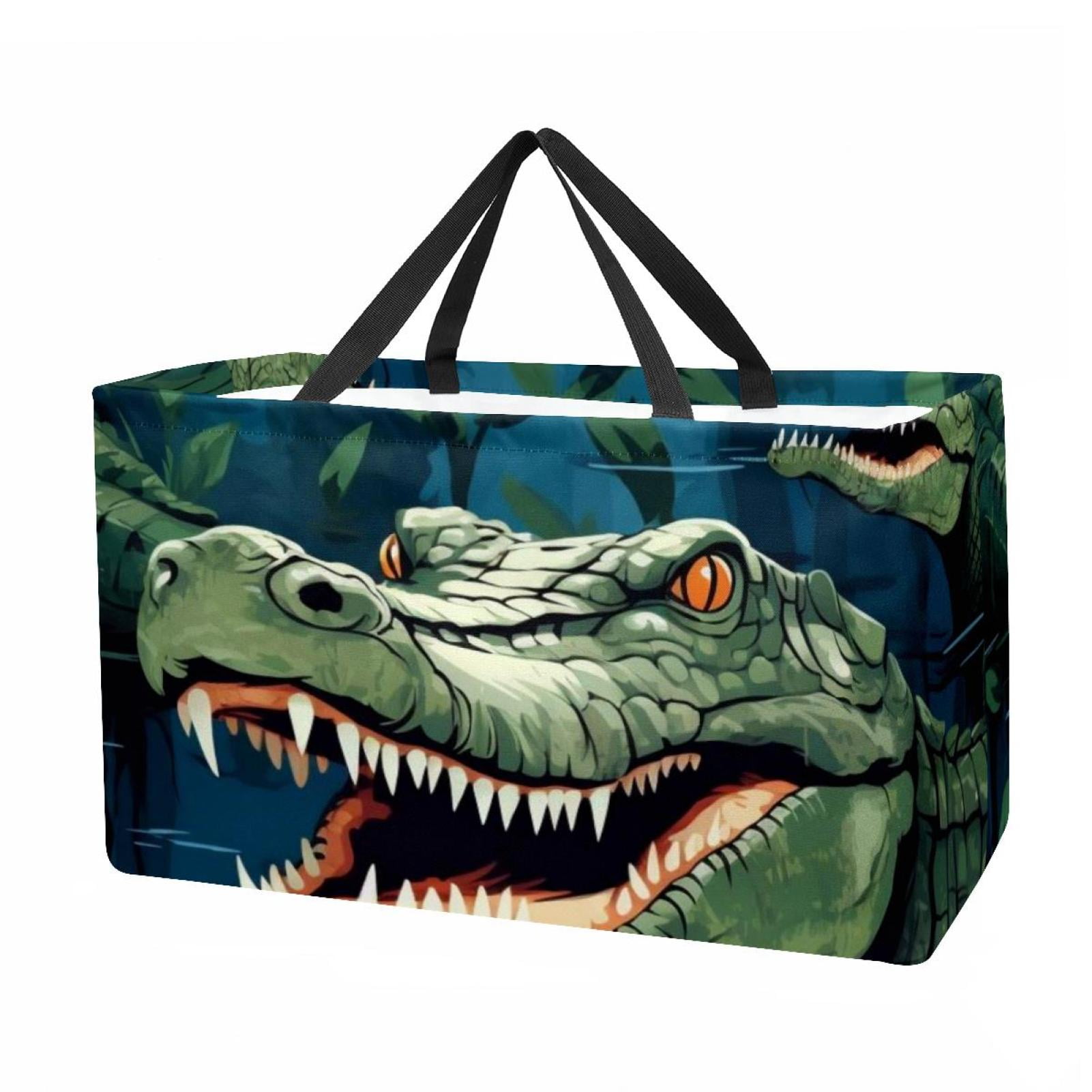 Crocodile Large Foldable Laundry Basket Storage Box Shopping Bag Oxford ...