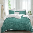 Crocodile Leather Texture Comforter Set Twin Size, Luxury Turquoise ...
