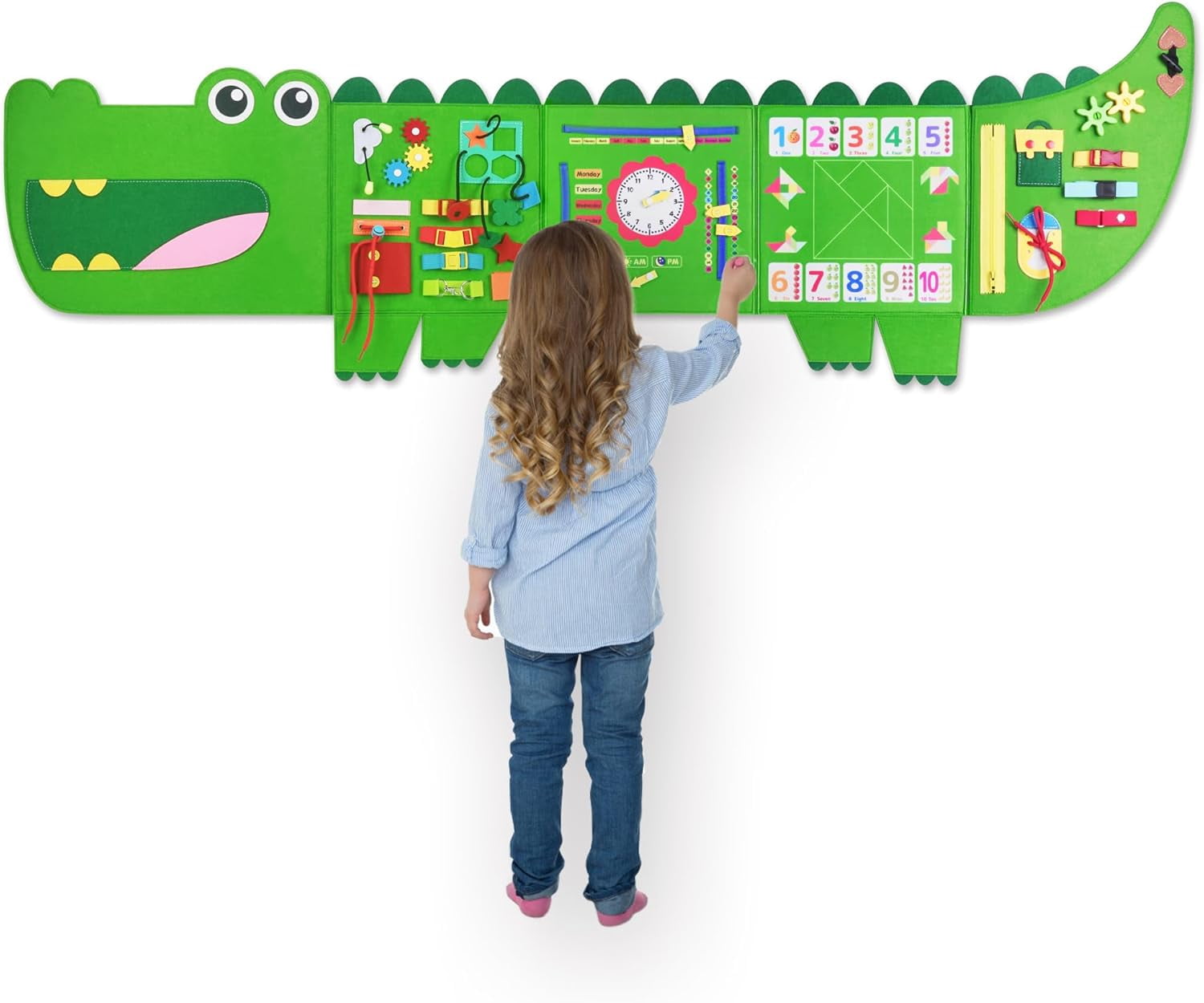 Crocodile Montessori Busy Board,Sensory Board,Sensory Wall,Educational ...