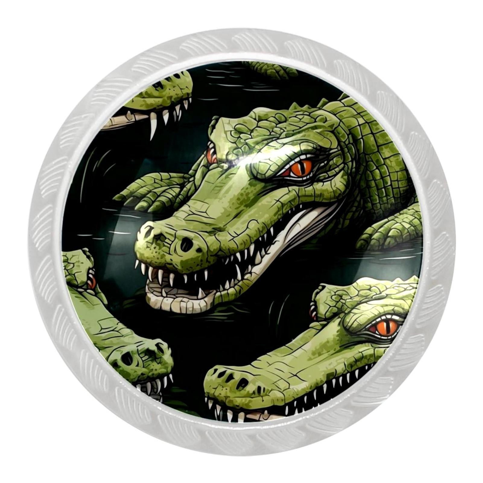 Crocodile Pattern 4 PCS Cabinet Knob Drawer Knob Cabinet Hardware ...