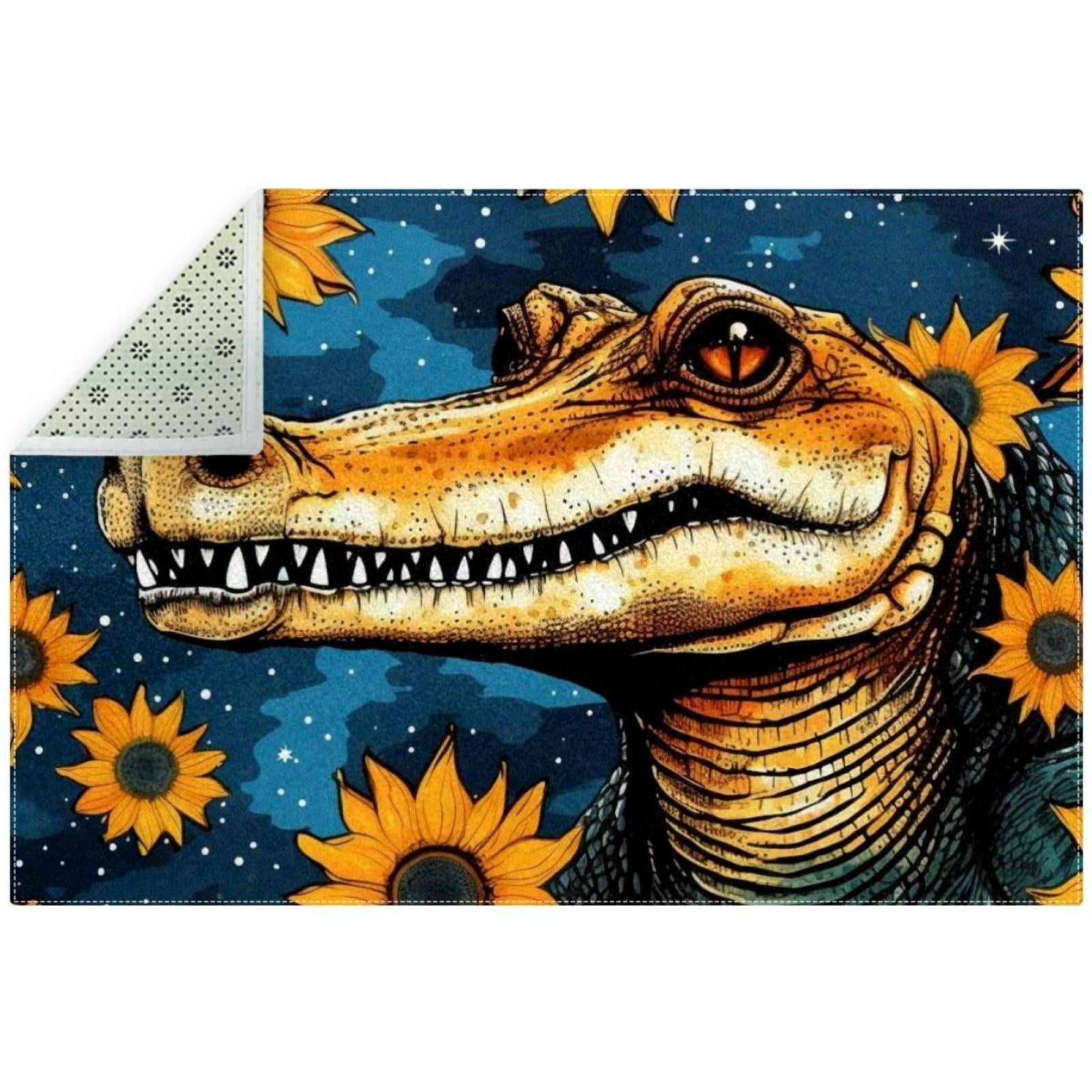 Crocodile Polyester Indoor Mat for Comfort and Style - Home or Office ...
