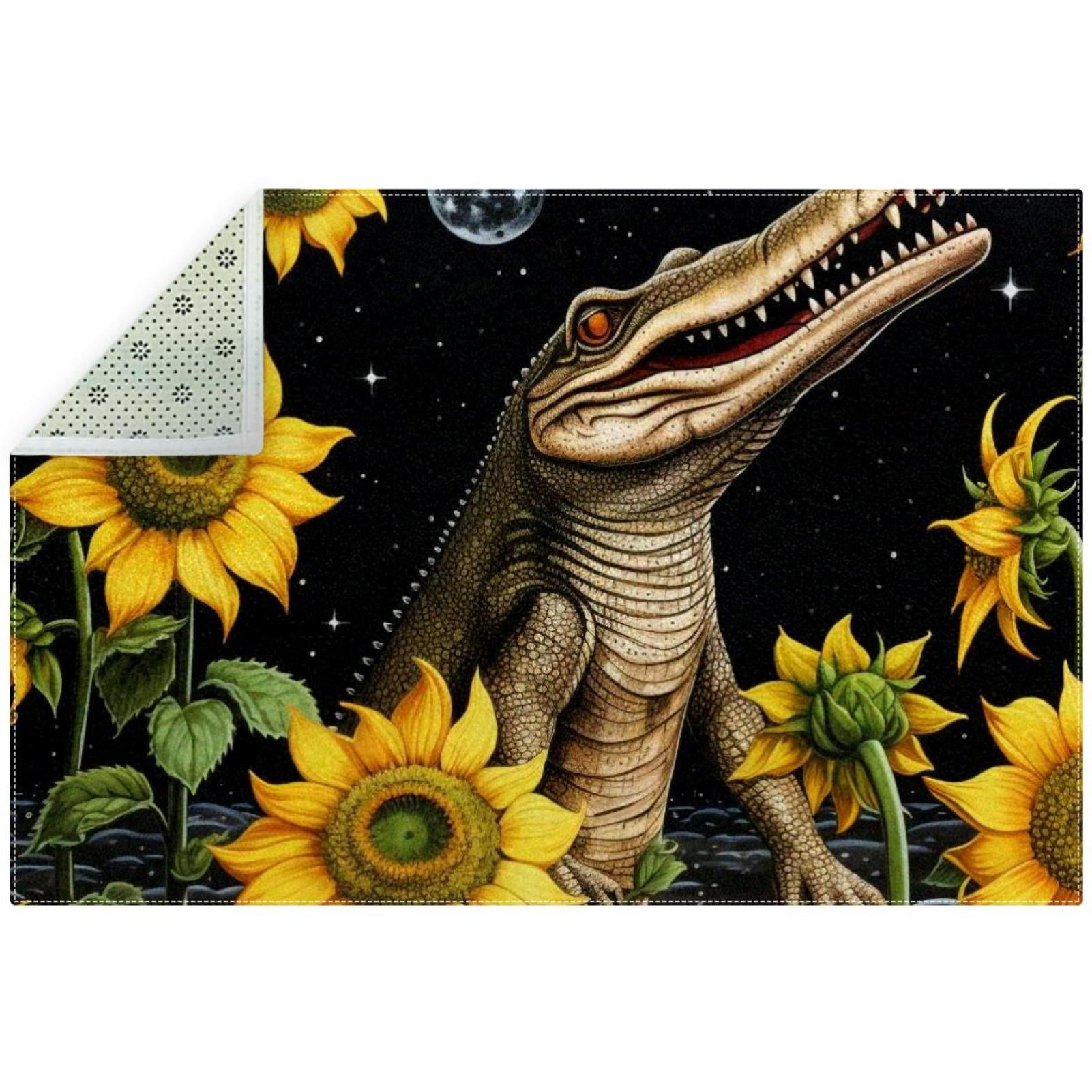 Crocodile Polyester Office Mat - Right-Angle Floor Mat for Comfort and ...