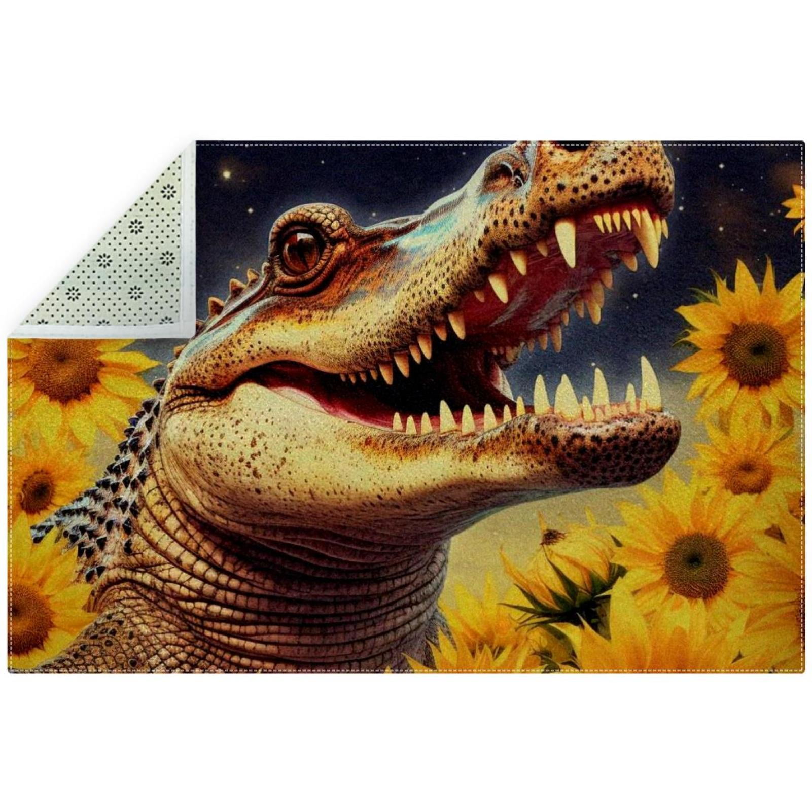 Crocodile Polyester Office Mat - Right-Angle Floor Mat for Comfort and ...