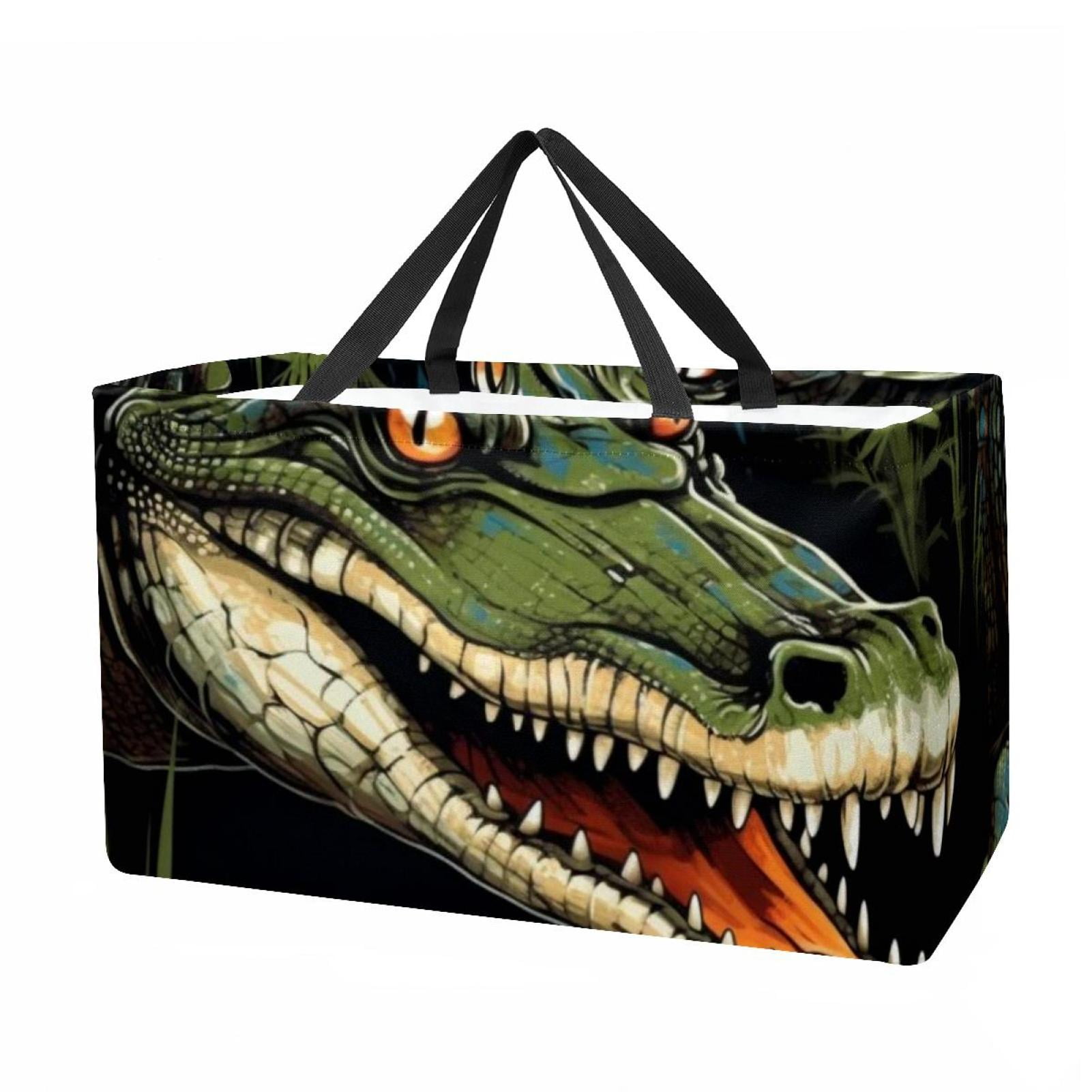 Crocodile Portable Reusable Collapsible Bucket Picnic Basket Grocery ...