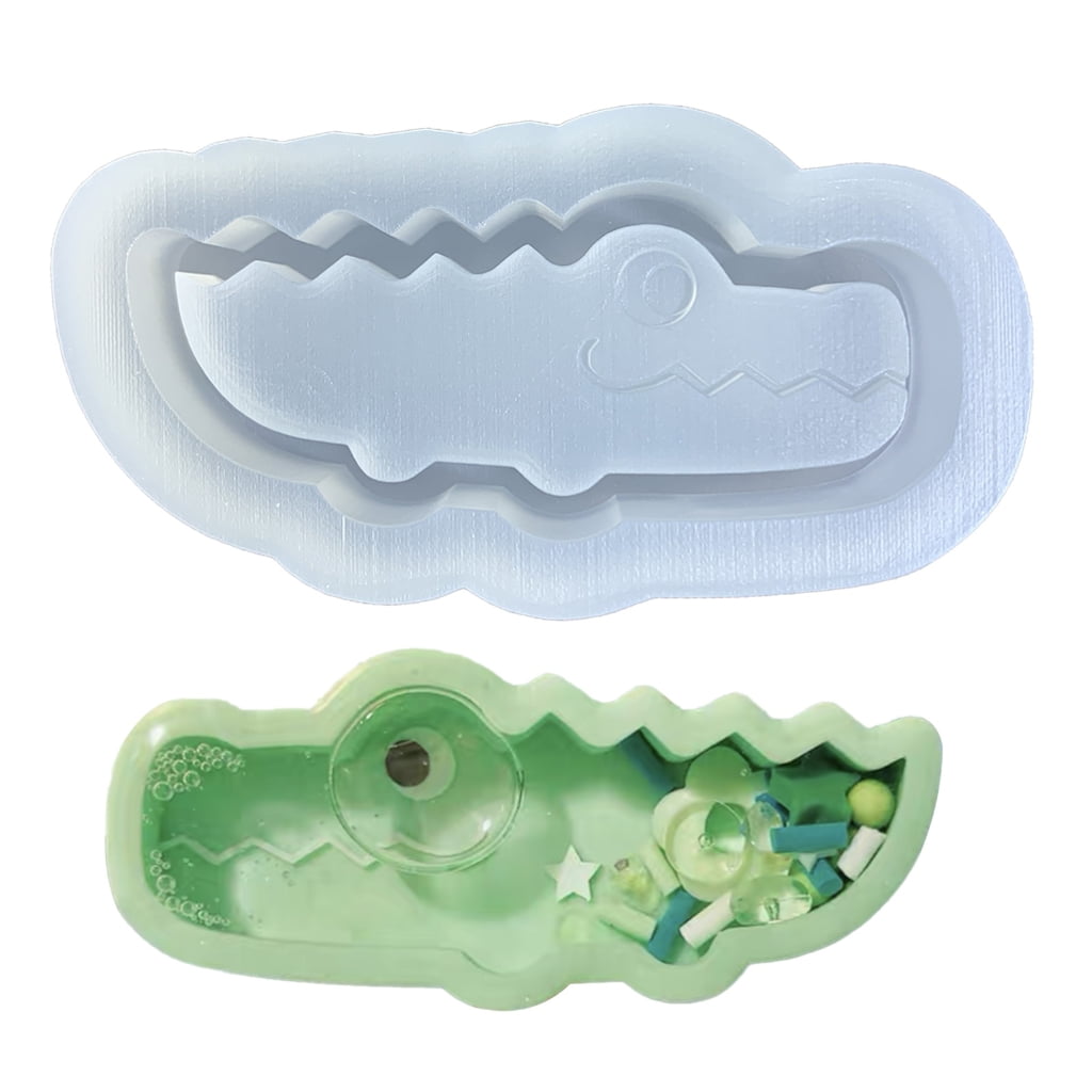 Crocodile Resin Shaker Mold,Silicone Quicksand Mould Resin Shaker Molds ...