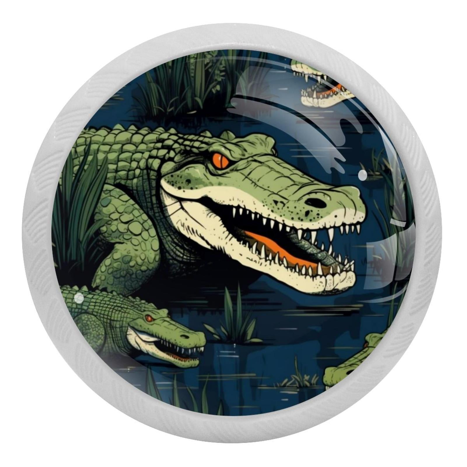 Crocodile Round Glow-in-the-Dark Dresser Hardware Pack: Fluorescent Drawer Pulls & Knobs for ...