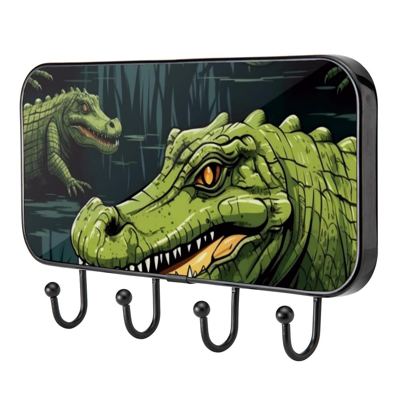 Crocodile Self Adhesive Towel Coat Wood Iron Hooks for Home Keys Door ...