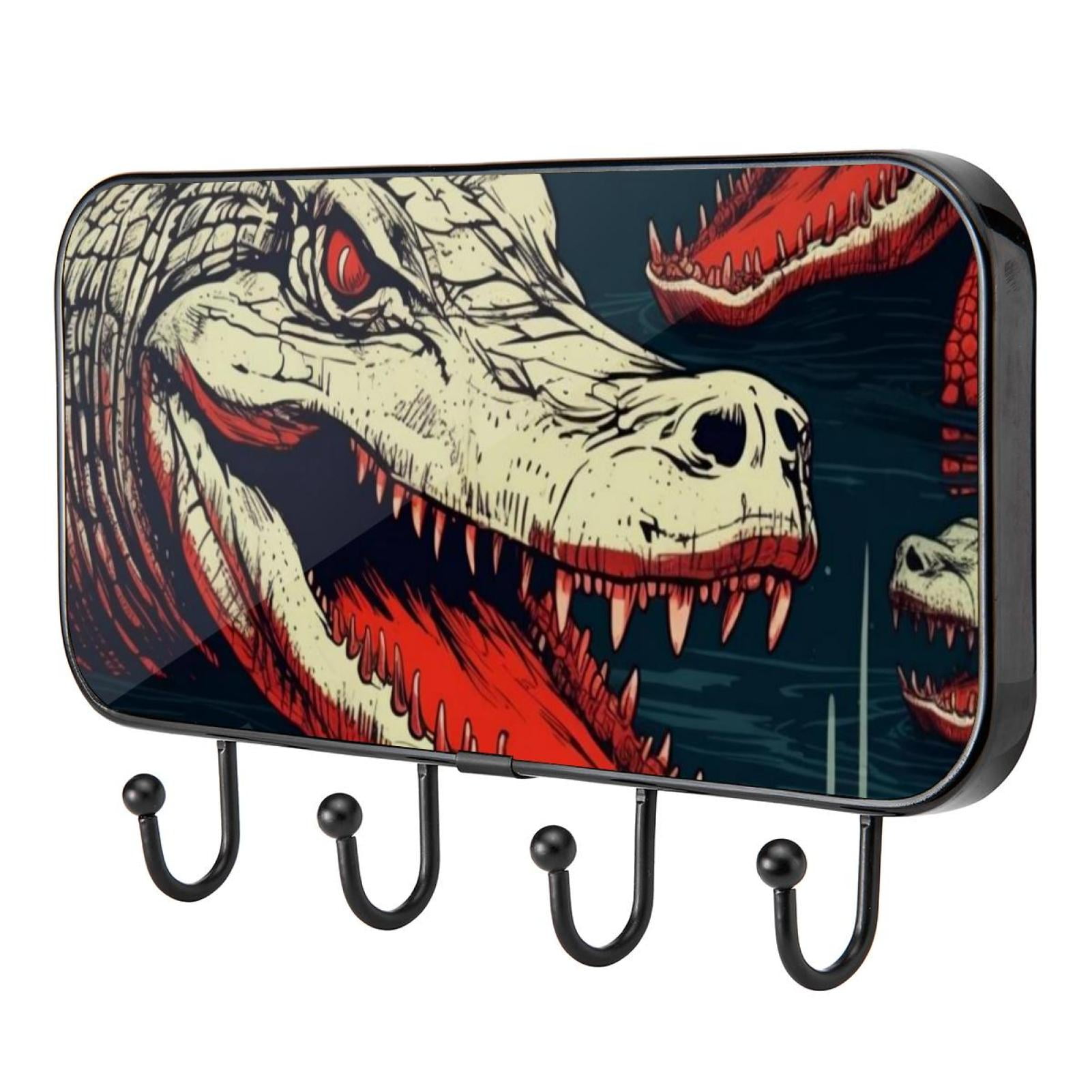 Crocodile Self Adhesive Towel Coat Wood Iron Hooks for Home Keys Door ...