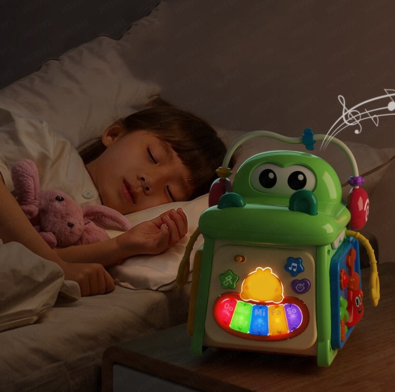 Crocodile Shape Baby Activity Cube,8-in-1 Montessori Toys for 1 Year ...