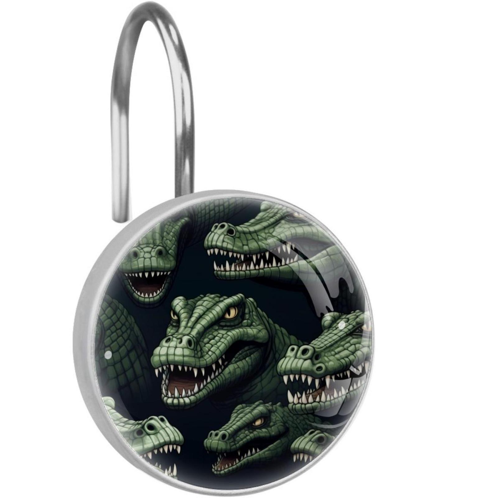 Crocodile Shower Curtain Hooks （Set of 12） for Home Hotel Shower Rods ...