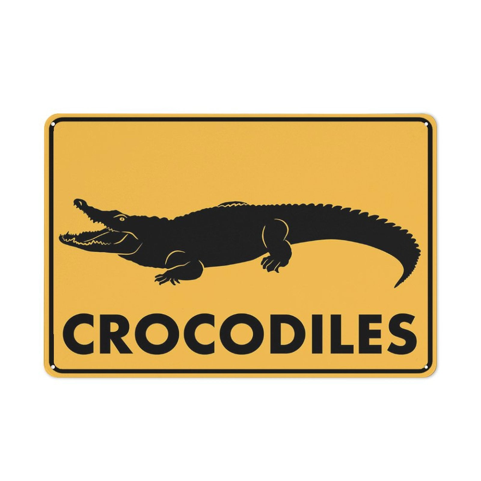 Crocodile Sign 8X12 Inch Rust Free Aluminum Easy To Read & Sturdy Keep ...