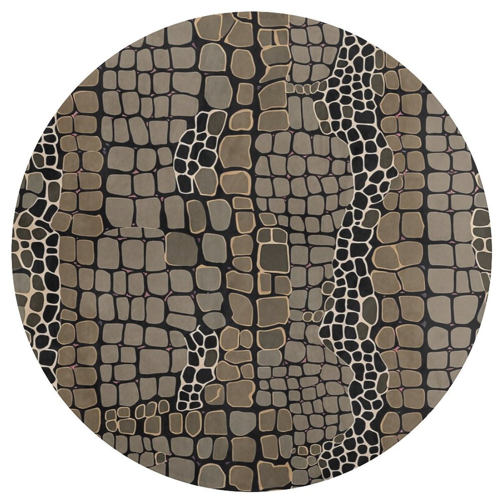 Crocodile Skin Pattern Round Carpets Living Room Sofa Coffee Table Rug ...
