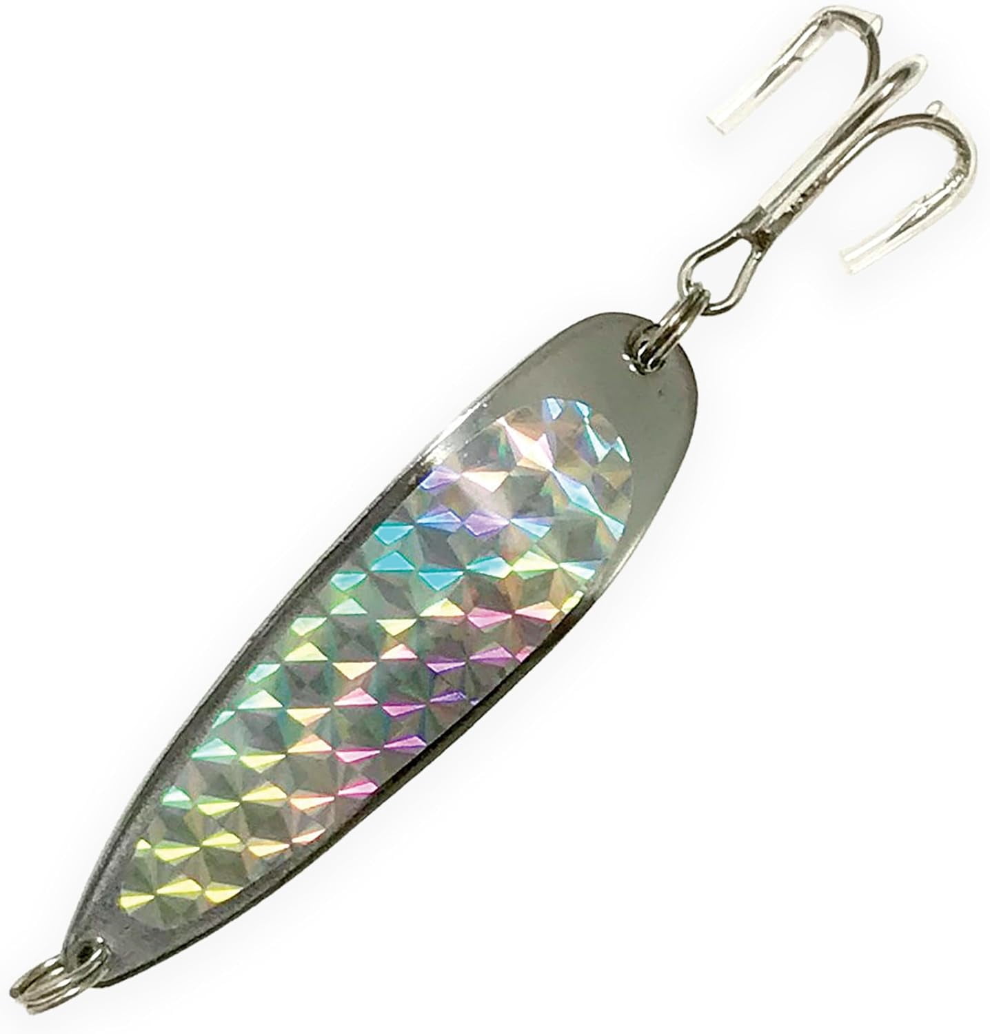 Crocodile Spoons Fishing Lures - Silver Color with 3X Mustad Treble ...