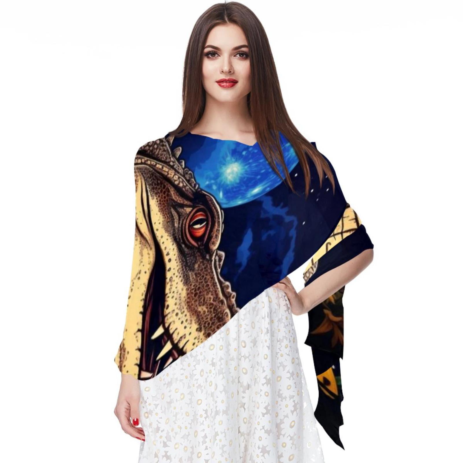 Crocodile Starry Sky Sunflower Light and Breathable Chiffon Yarn Silk ...