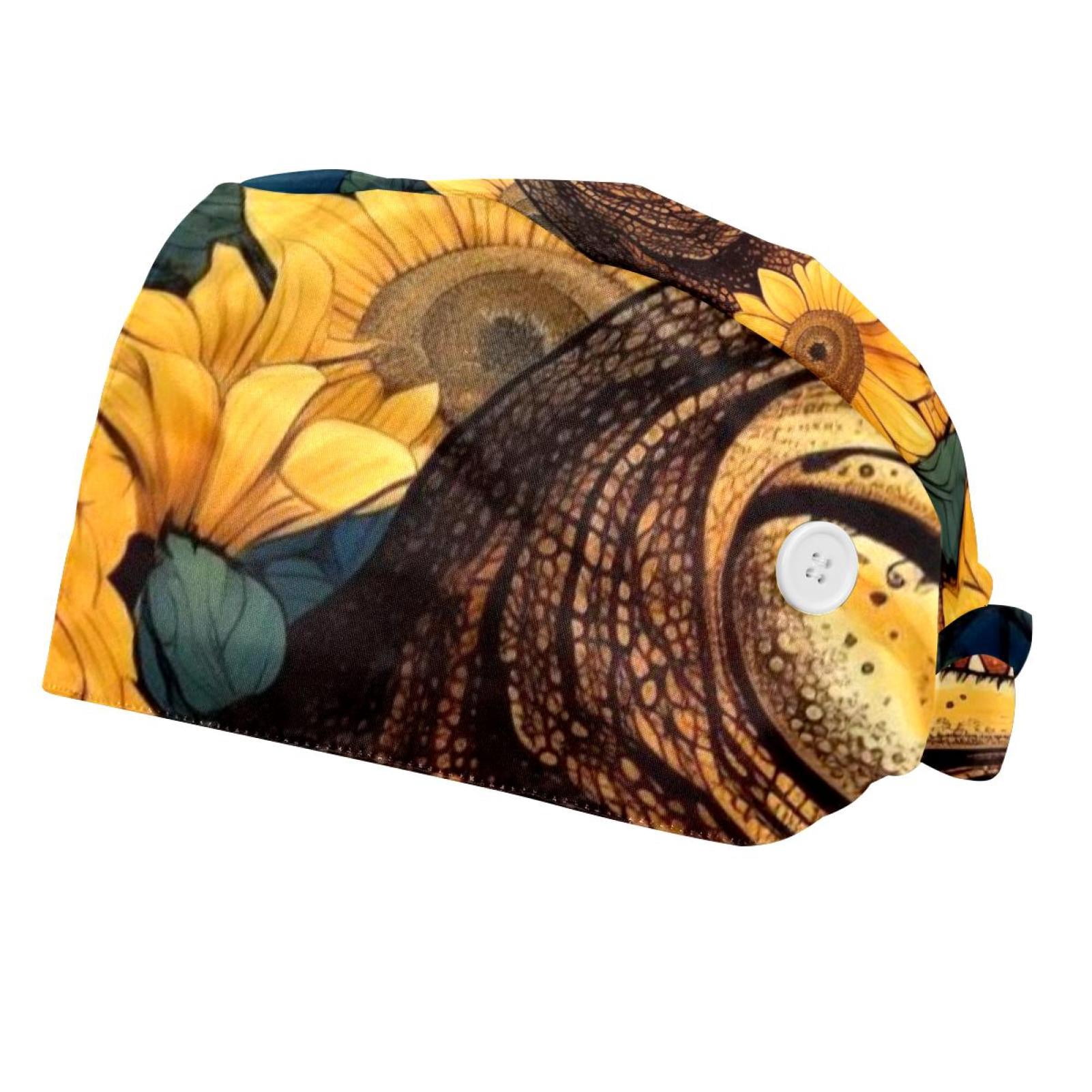 Crocodile Starry Sunflower Adjustable Working Caps, Working Caps for ...