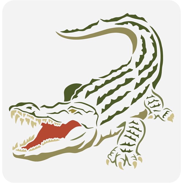 Crocodile Stencil 11.8x11.8inch Reusable Alligator Crocodile Painting ...