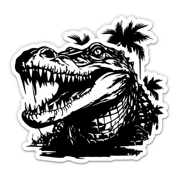 Crocodile Sticker Phone Decal Water Bottle Stickers Car Decals, Laptop ...