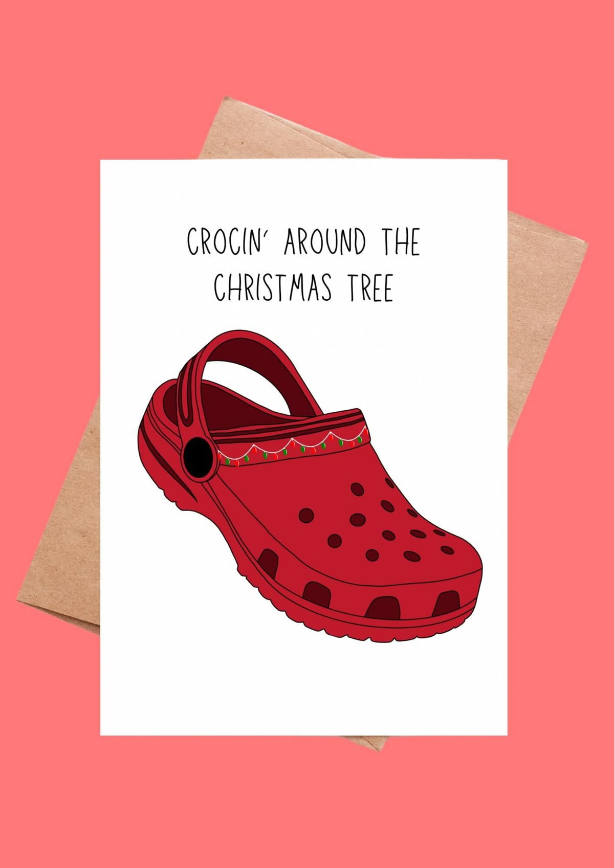 Crocodile-Themed Christmas Card – "Croc'in' Around the Christmas Tree ...