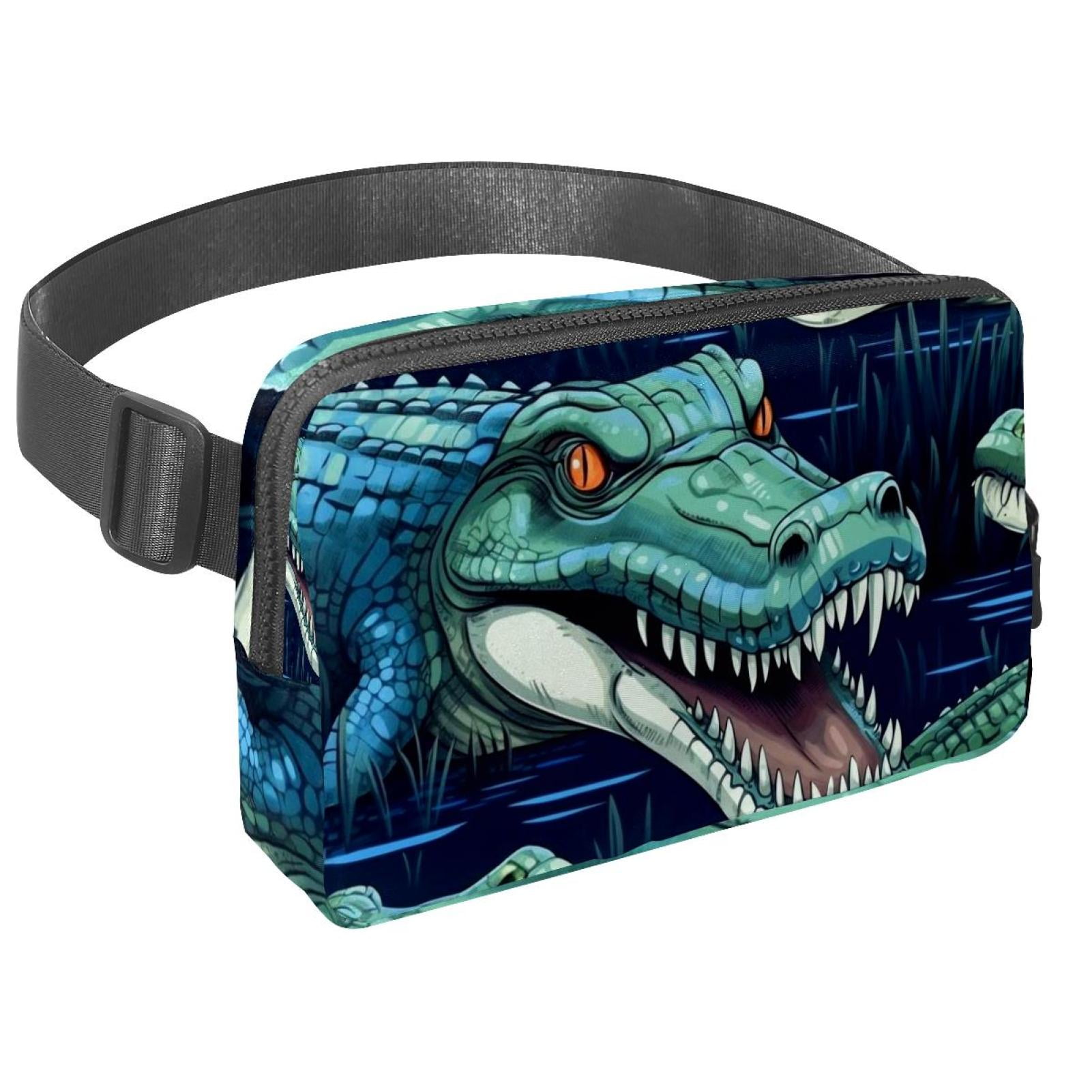 Crocodile Unisex Lightweight Waist Bag with Adjustable Extension Strap ...